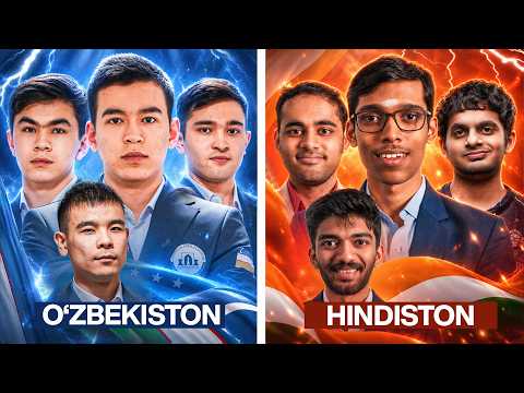 O'zbekiston🇺🇿 vs Hindiston🇮🇳 | 46-FIDE Shaxmat olimpiadasi | Samarqand, O'zbek tilida