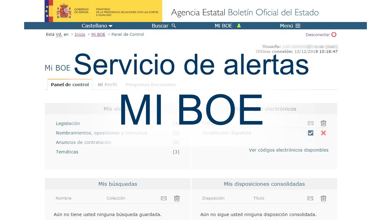 Servicio de alertas "Mi BOE" - Agencia Estatal Boletín Oficial del ...