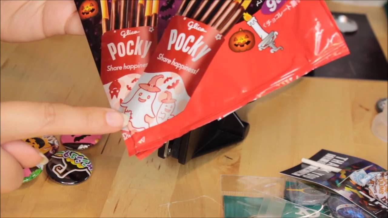 Making Pinback Buttons with Candy wrappers? - YouTube