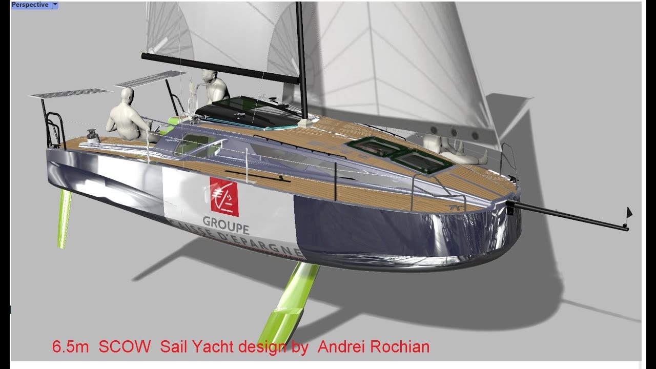 absolutely fabulous SCOW 6.5m sail yacht design by Andrei Rochian - YouTube