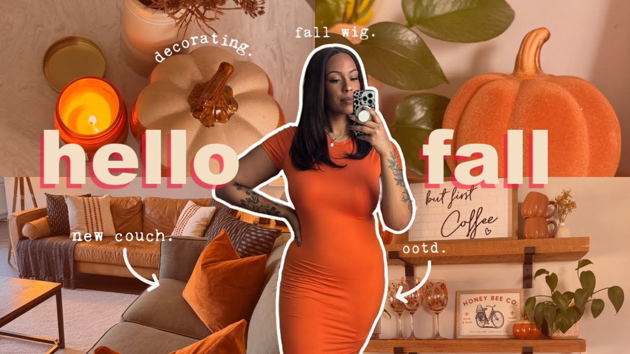 Hello Fall Vlog 🍂 🤎 | Fall Decor Haul, Fall Decorating, New Couch, Fall ...