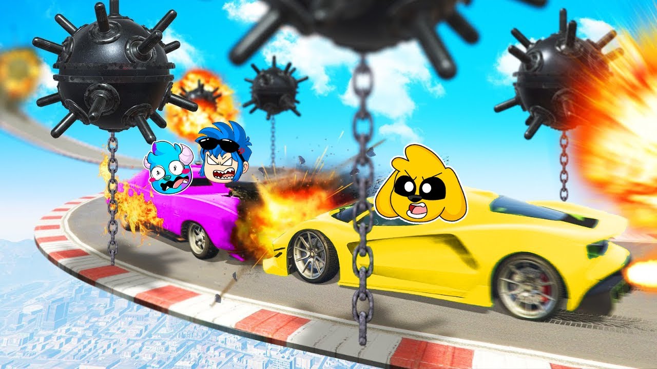 GTA 5 pero TODO esta lleno de BOMBAS CARA A CARA con LOS COMPAS ...