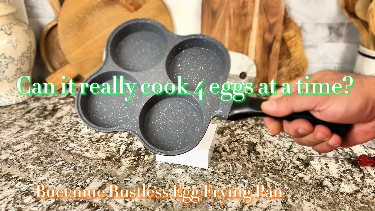 Nonstick 4-Cup Egg Frying Pan - Easy Clean, Perfect Breakfasts - YouTube