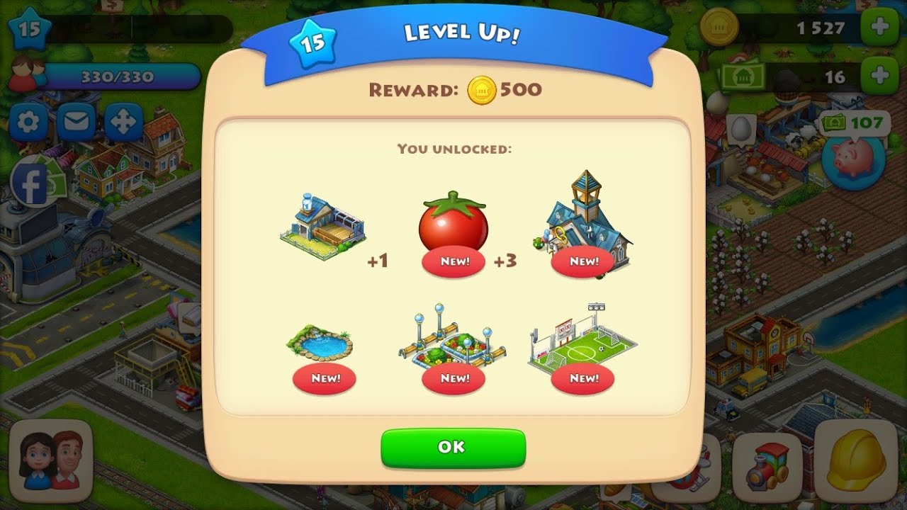 Reaching lvl 15 in Township (Township #2) - YouTube