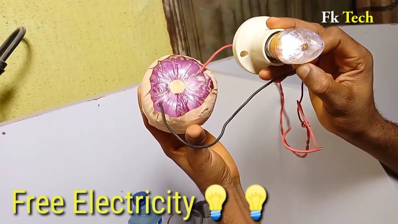 Free Electricity Energy With Onion And Salt (Fk Tech) - YouTube