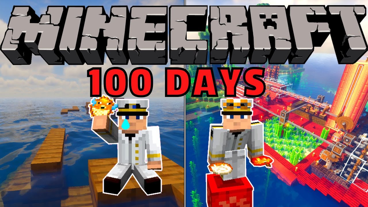 I Survived 100 Days on a DESERTED DESSERTED ISLAND with THE CREATE MOD ...