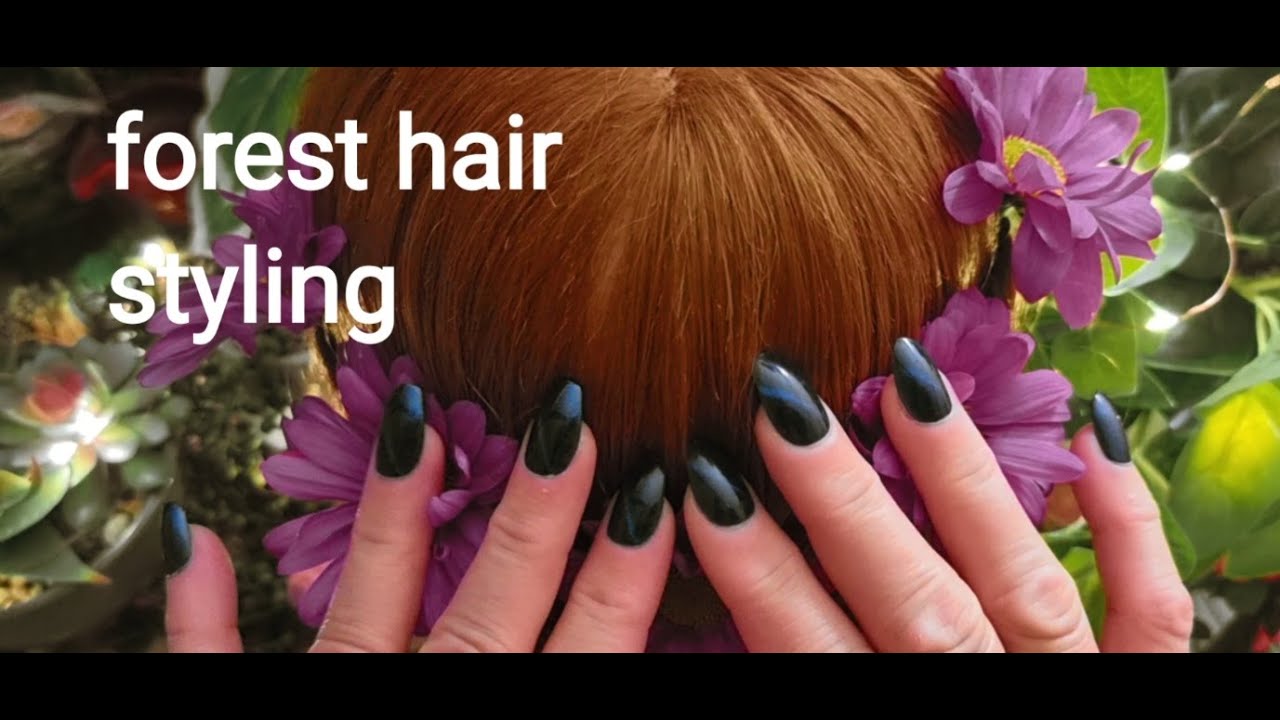 forest hair styling | hair spa | part 2 | combing brushing and placing ...