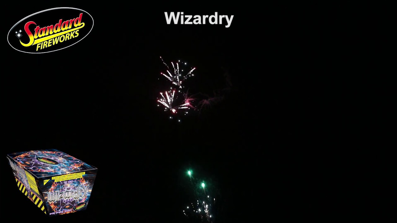 Wizardry 40 Shot Fan Cake by Standard Fireworks - YouTube