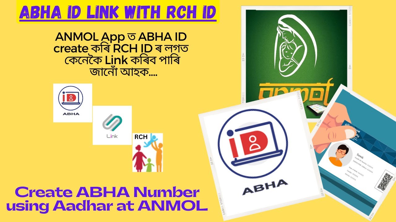 ABHA ID create at ANMOL App, ABHA ID Link with RCH ID, Create ABHA ...