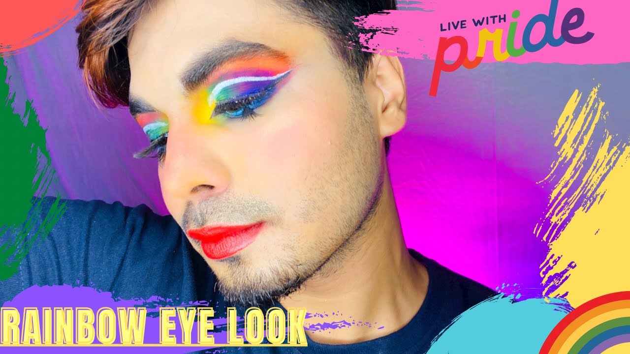 The 🌈 rainbow eye look #pridemonth (LGBTQ) - YouTube