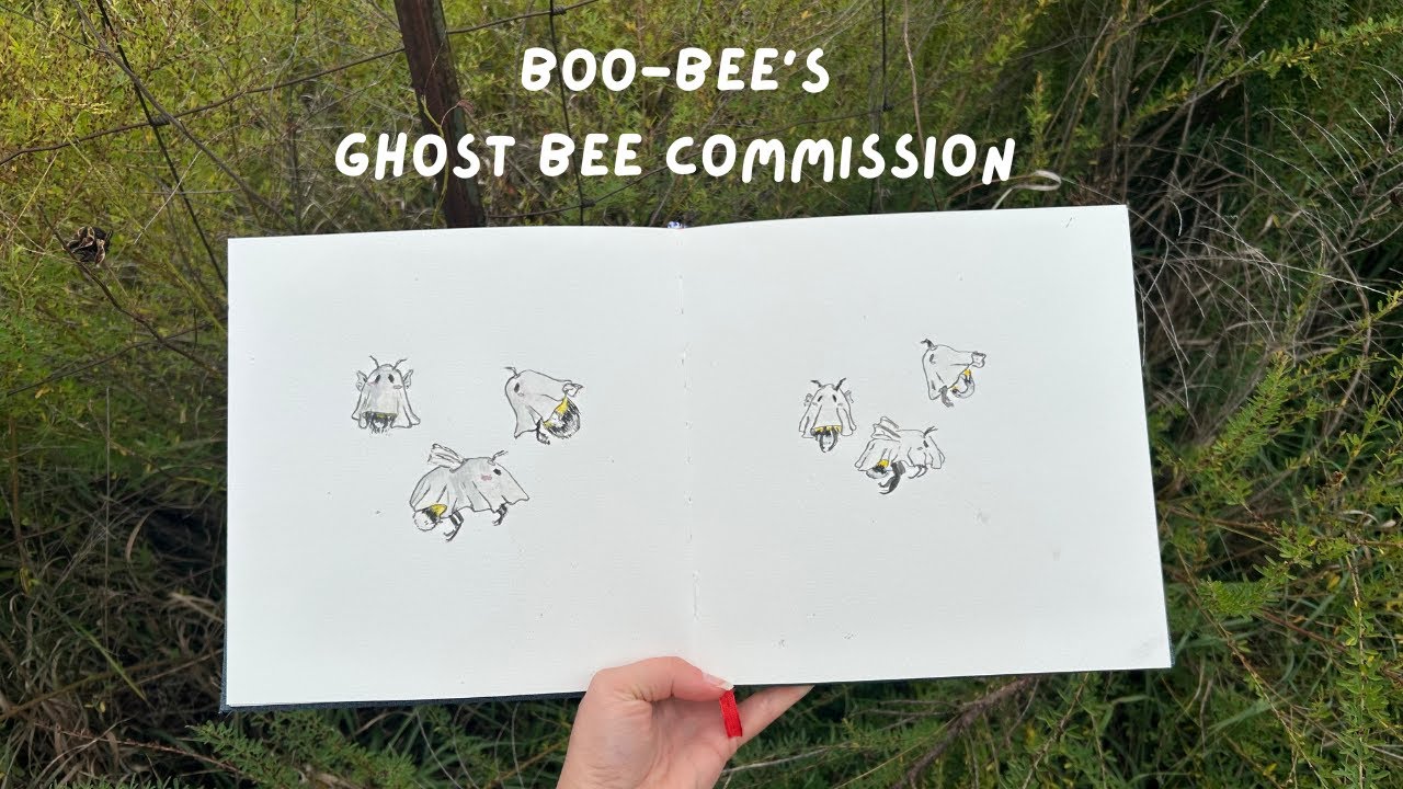 Ghost Bees watercolor painting - Halloween Art Commision - YouTube