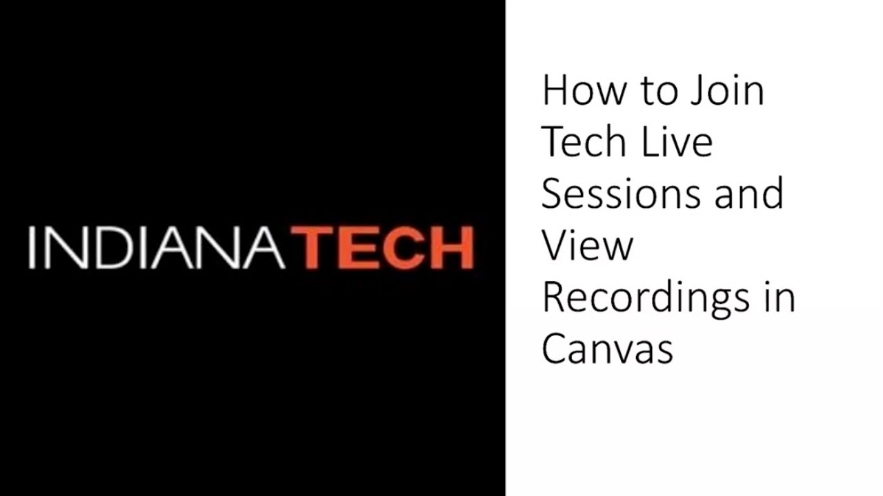 How to Access Tech Live in Canvas - YouTube
