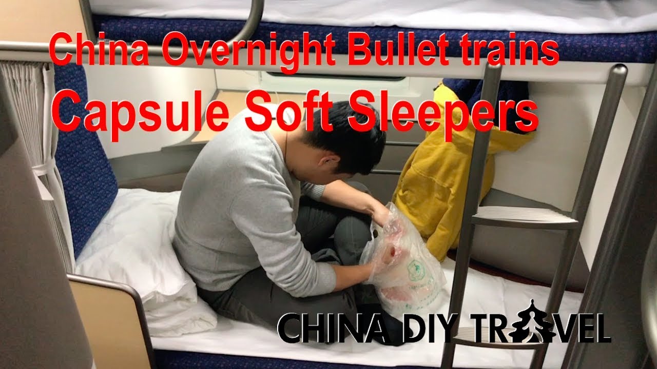 China bullet trains: Capsule soft sleepers - YouTube