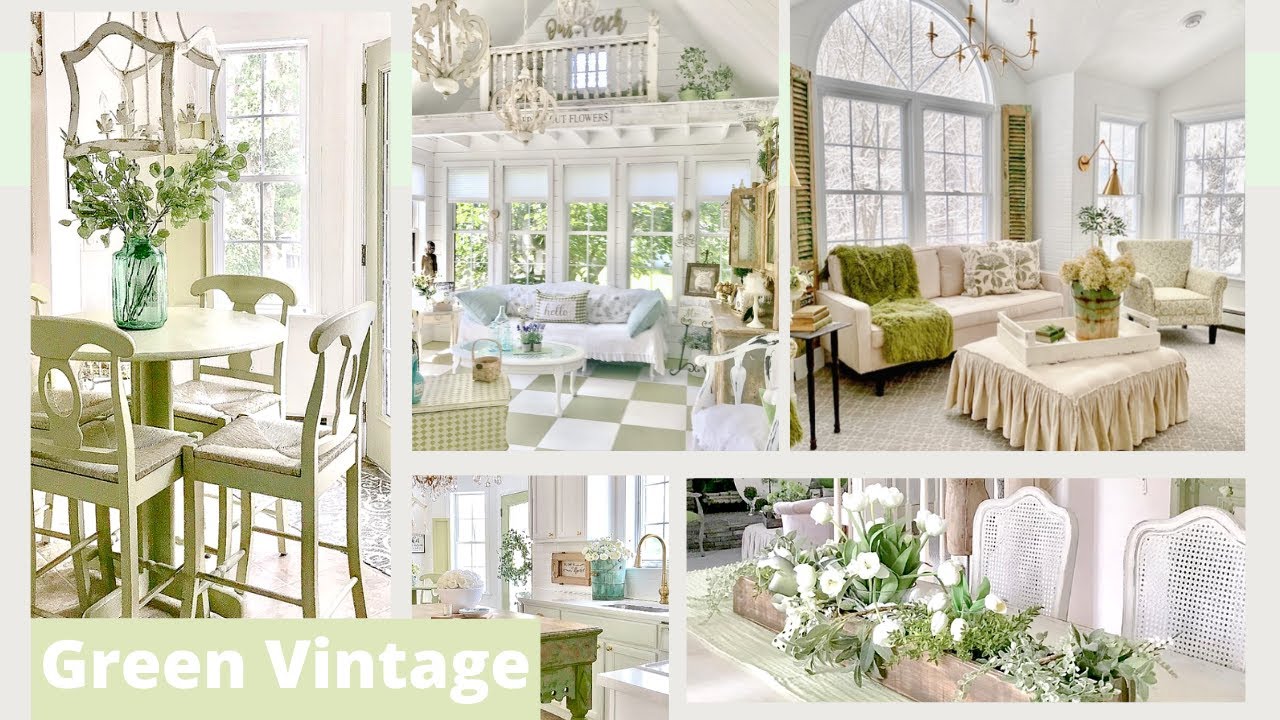 Green Interior Ideas for your Cottage home 💝 Vintage Home Tour 💝 - YouTube