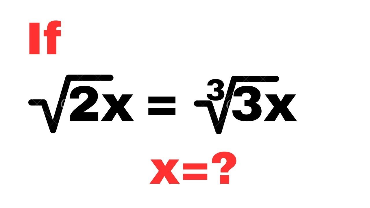 A Nice Math Problem 2x=3 3x @olustatmathclass7999 - YouTube