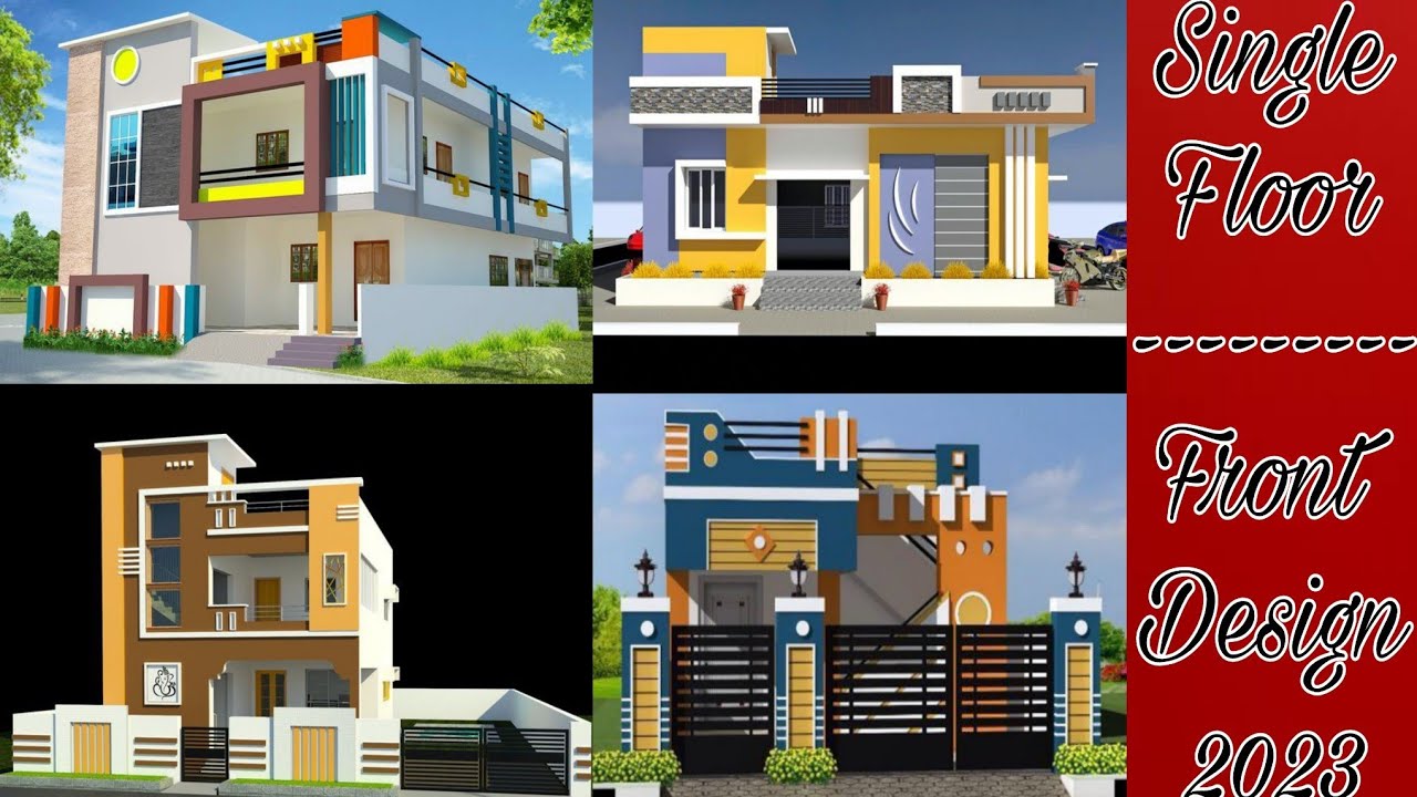 Single Floor House Front Elevation design//Single Story design - YouTube