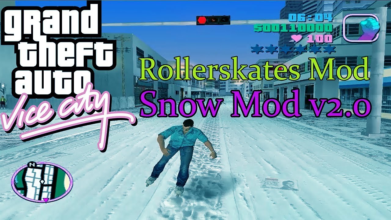 mod gta vice city tuyết và giầy trượt patin |Snow Mod v2.0 and ...