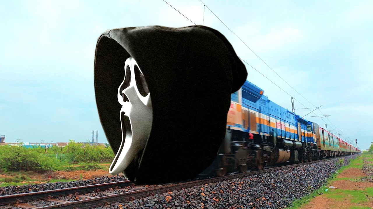 Ghost Very Horror Face Funny Train Video | bhutiya funny train video ...