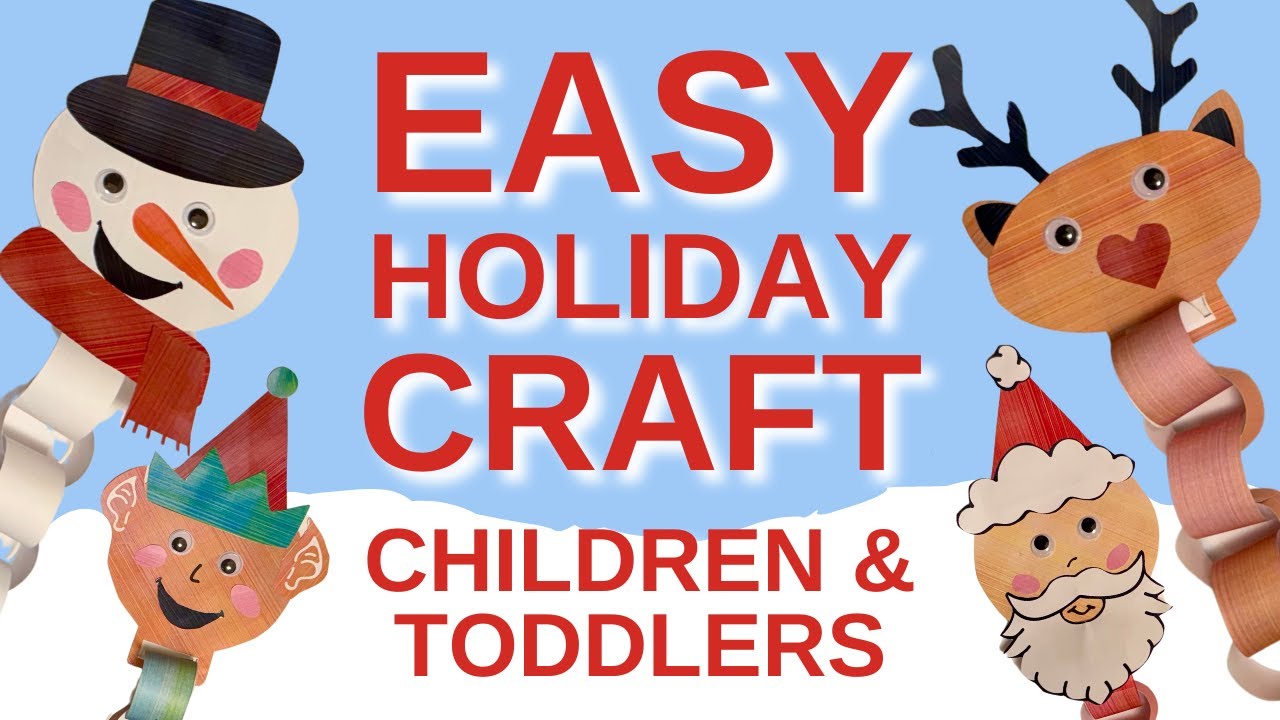 HOW TO: Holiday Chain Link Children's / Toddler Craft - DIY - Printable ...