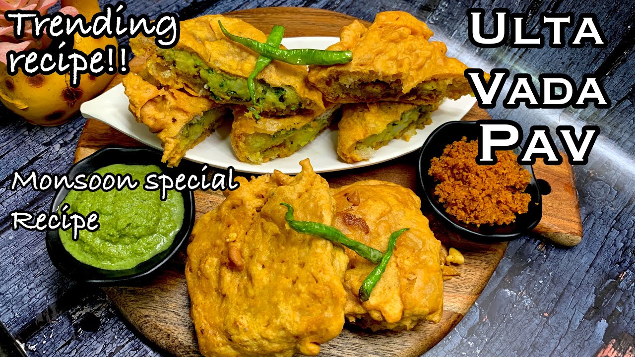 Ulta Vada Pav Recipe | उल्टा वड़ा पाव रेसिपी | Bread pakoda recipe ...