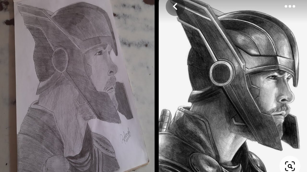 How to draw god of thunder sketch || god of thunder drawing || # ...