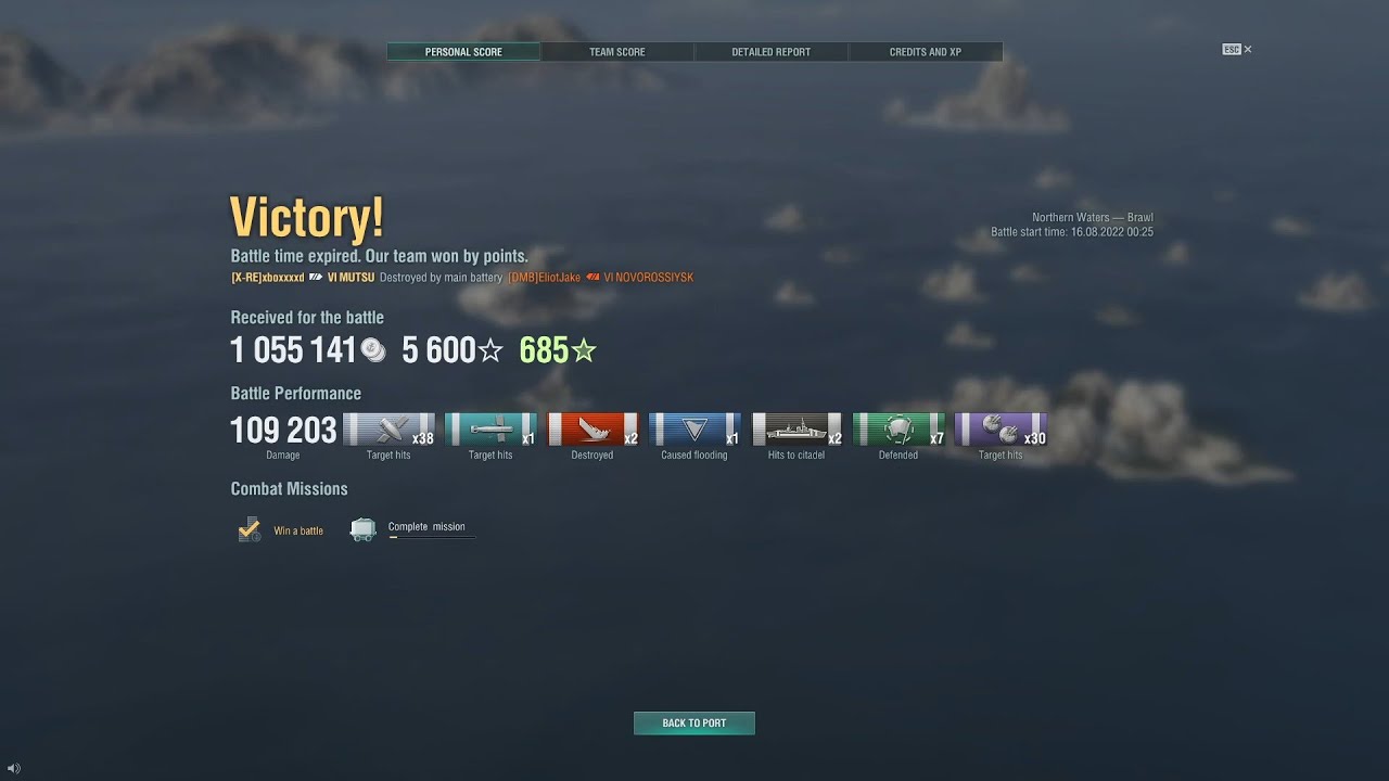 World of Warships #12 - Battleship Brawl first run and a win. - YouTube