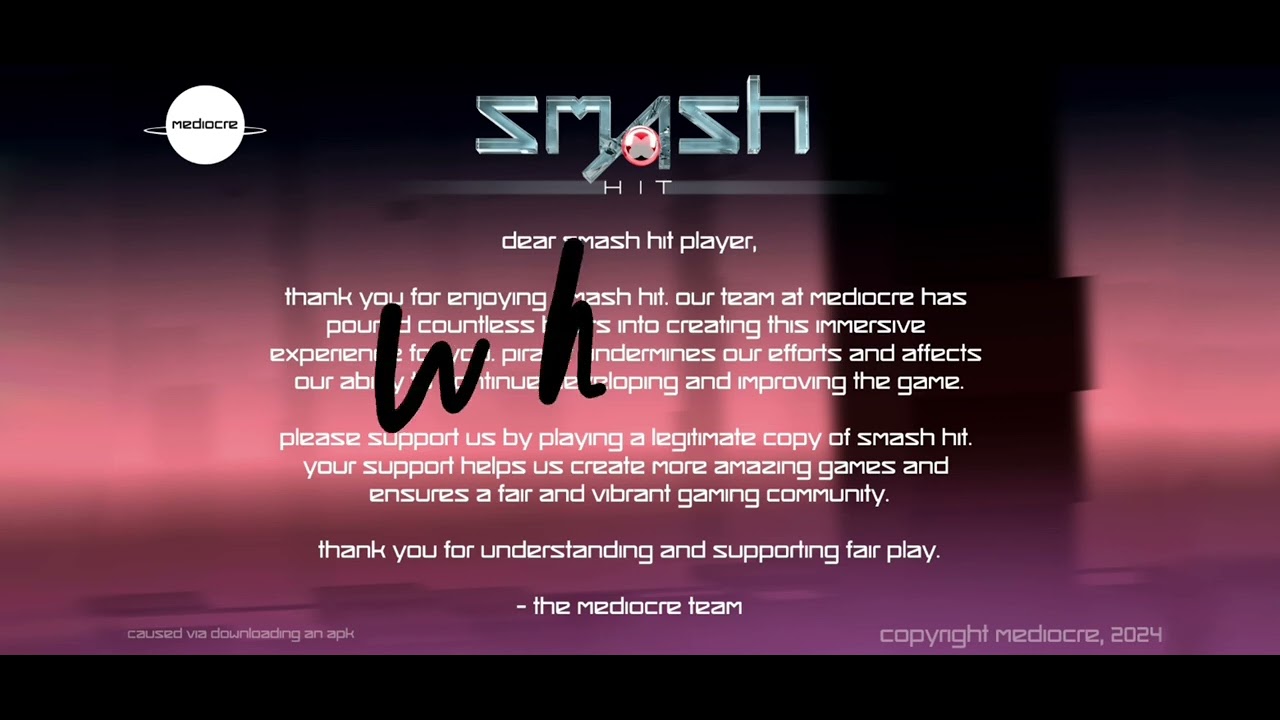 Another realistic Smash Hit Anti Piracy screen - YouTube