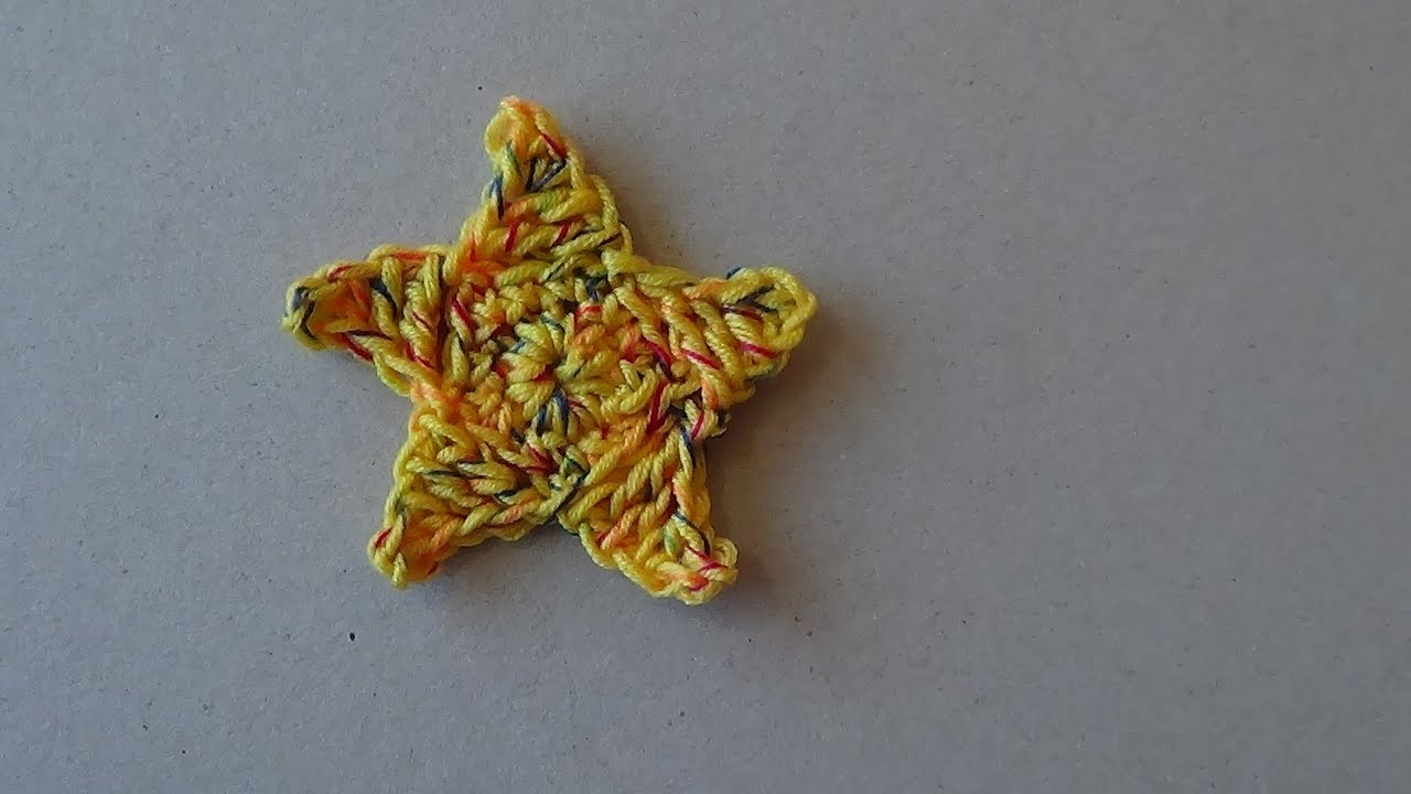 Crochet: Estrella de 5 puntas ( Star) rápida de tejer - YouTube