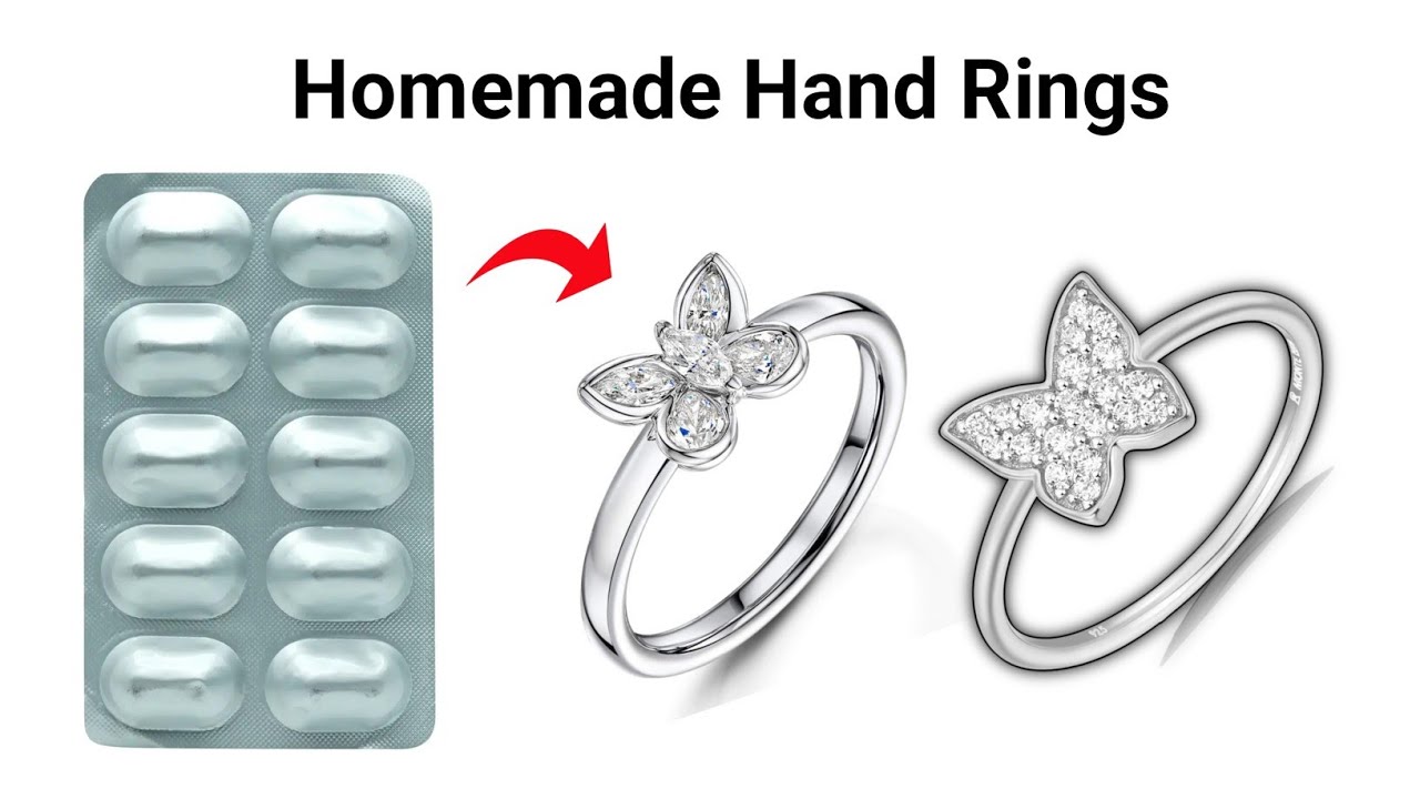 DIY Homemade Cute Love Rings | How to Make Ring With Medicine Wrapper ...