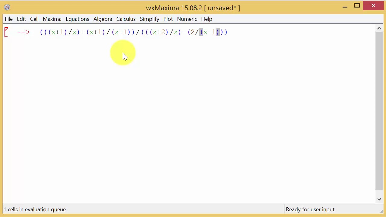 wxMaxima Simplifying Complex Fractions - YouTube