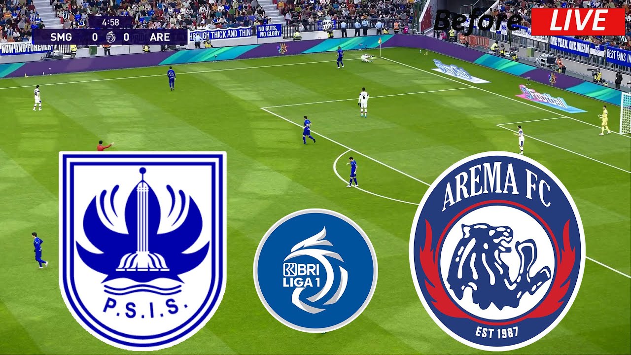 PSIS SEMARANG VS AREMA FC LIGA 1 BRI EFOOTBAL SCORE PEREDITION BEFORE ...