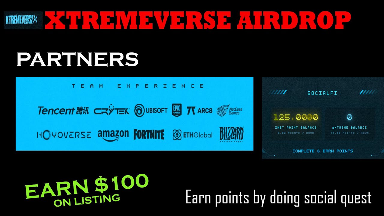 XTREMEVERSE GAMING AIRDROP | EARN XTR POINTS | FREE CRYPTO AIRDROP - YouTube