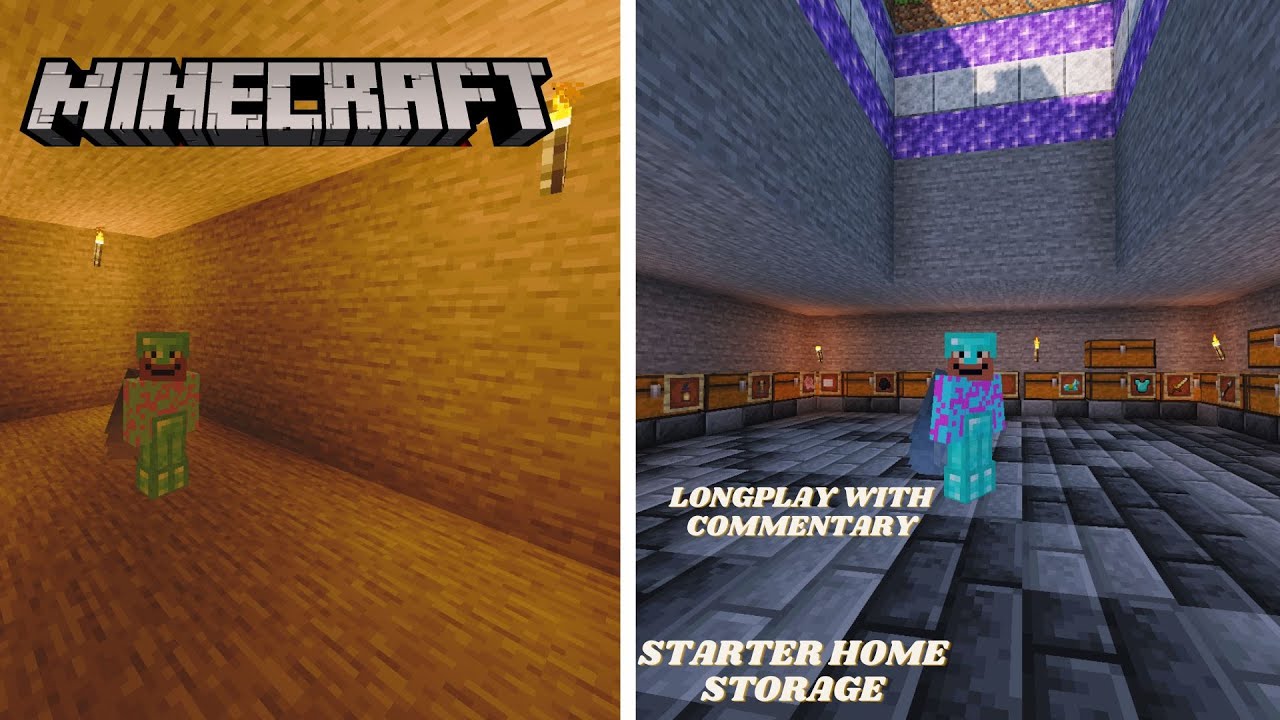 Minecraft Longplay - Starter House Storage Space - With Commentary ...