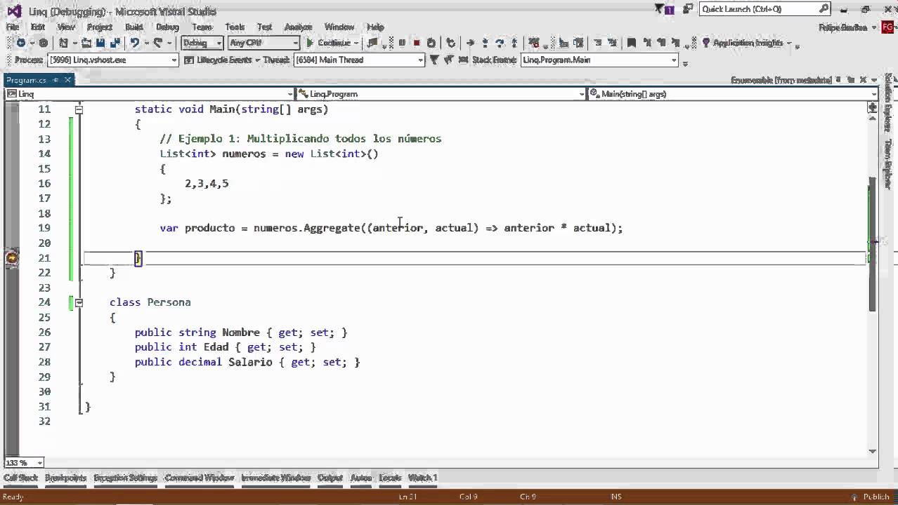 LINQ: Aggregate, ejemplos | LINQ | Programando en C# - YouTube
