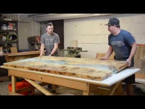 how to make a river table! from the mold to pouring to finish! - YouTube