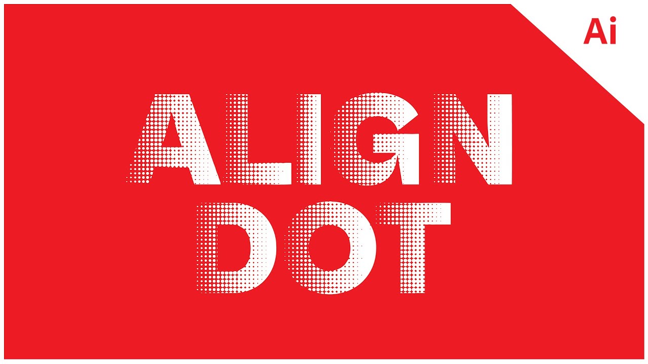Halftone Text Effect in Illustrator - YouTube