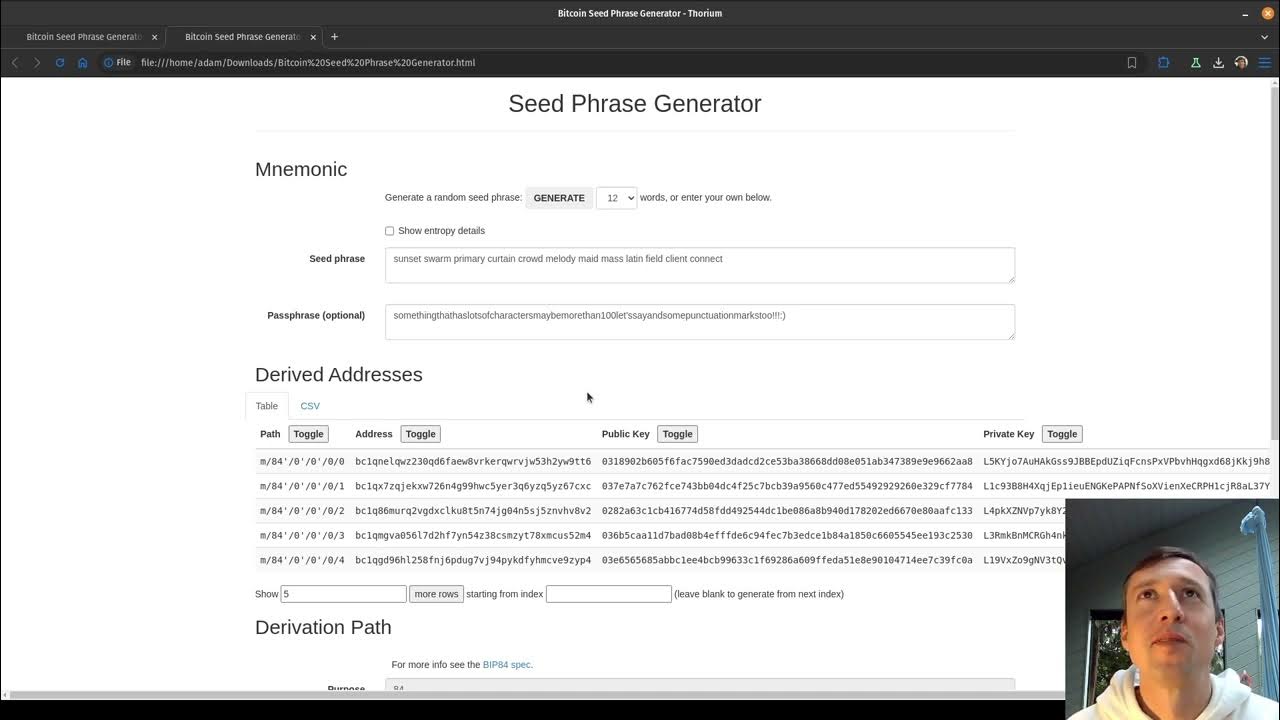 How to Generate a Bitcoin Seed Phrase - YouTube