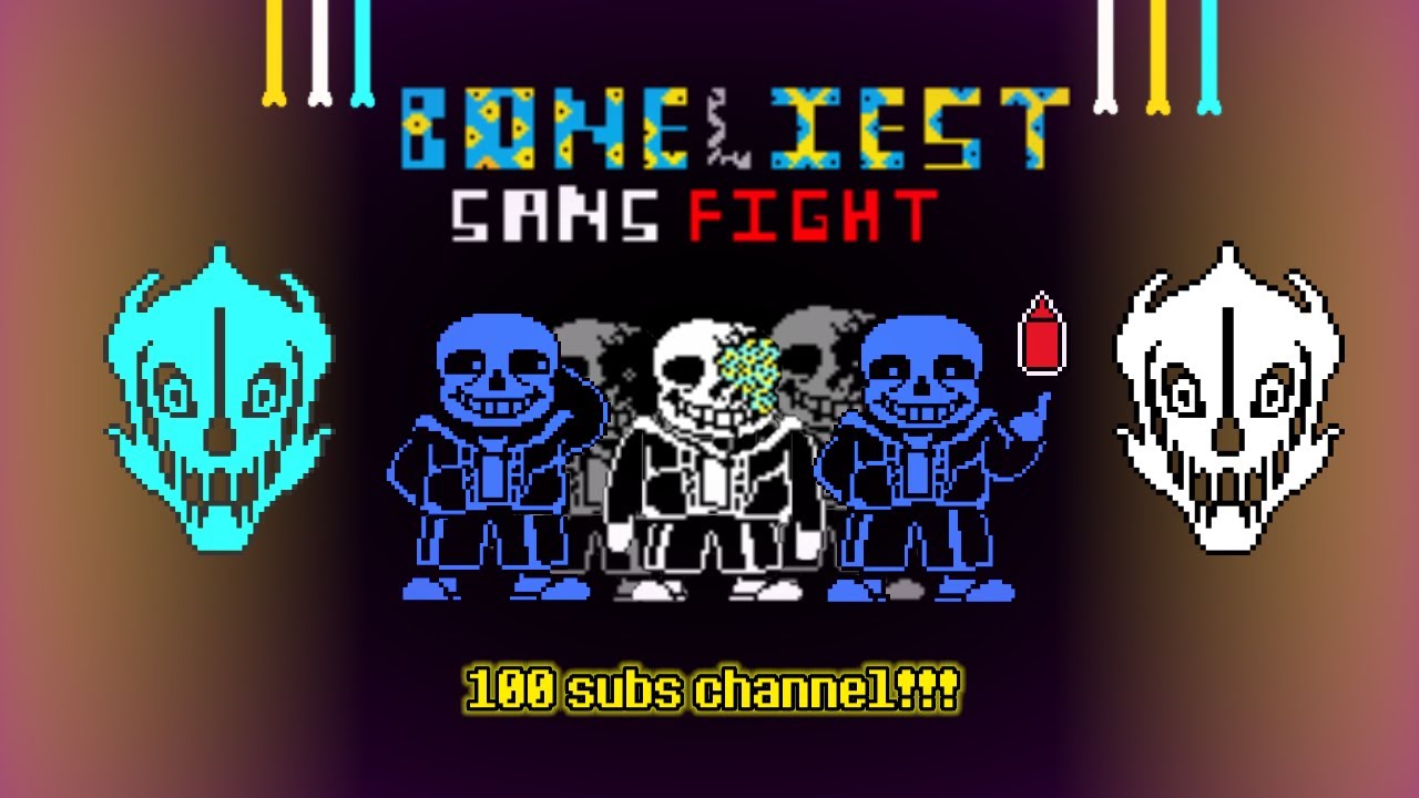 [100 Subs Special] Boneliest Sans (Battle Animation) spooky month - YouTube