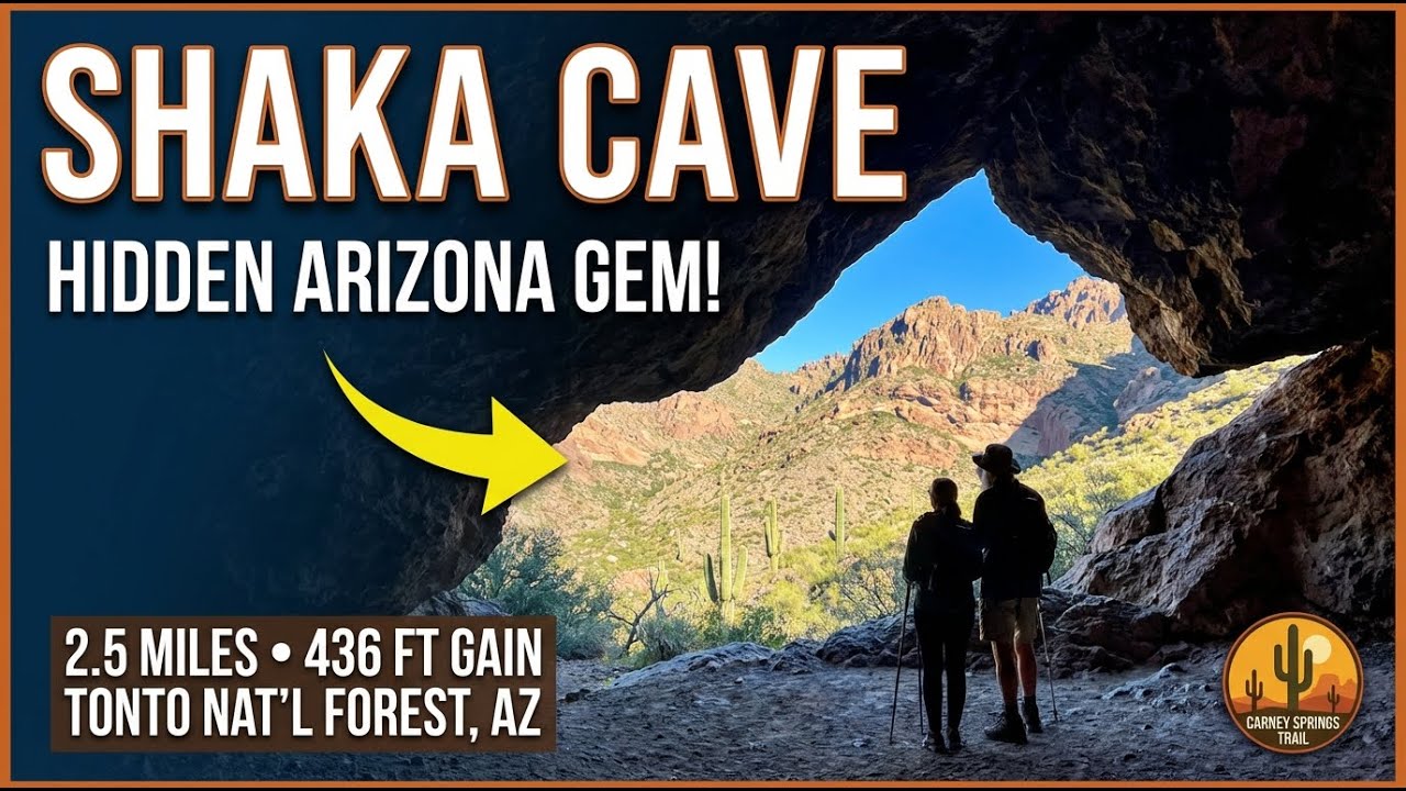 Shaka Cave via Carney Springs trail - YouTube