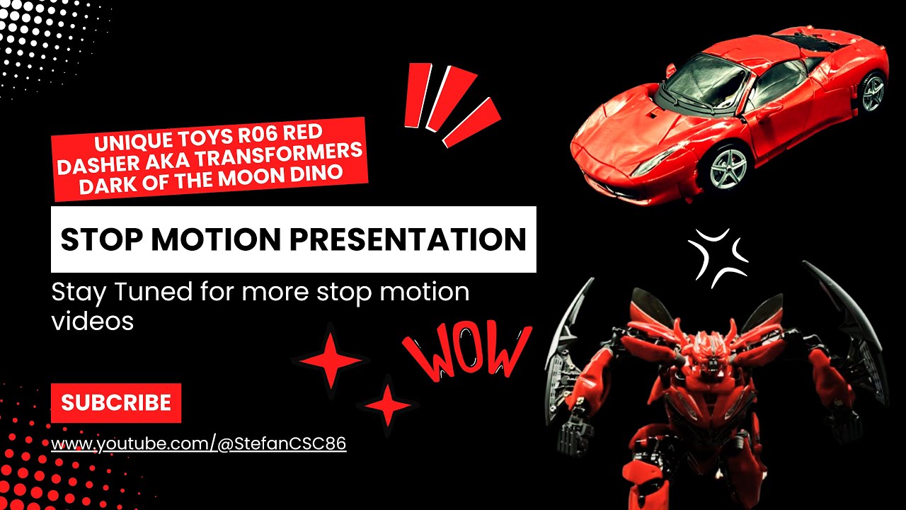 Unique Toys R06 Red Dasher Dino Stop Motion - YouTube