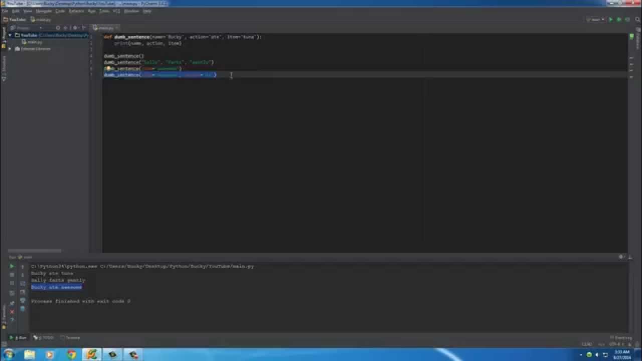 Python Programming Tutorial - 16 - Keyword Arguments - YouTube