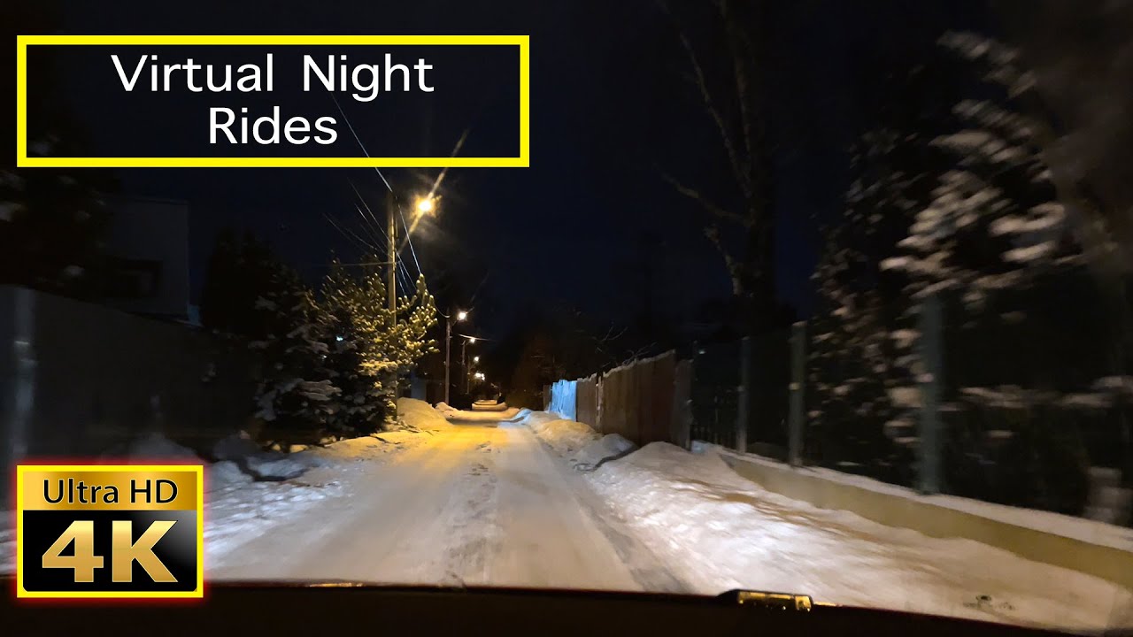 Virtual Night Rides 4K | Winter Roads - YouTube