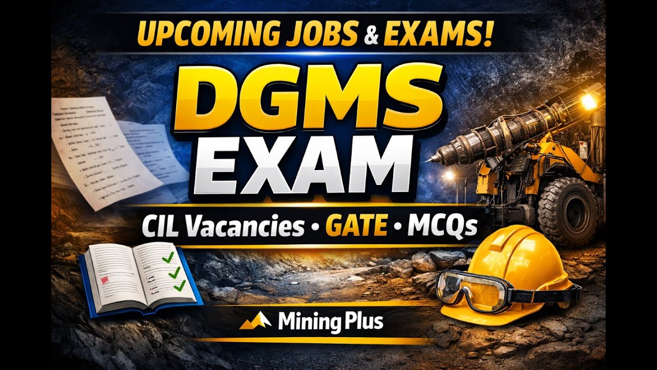 MCQS DGMS EXAM/UPCOMING CIL VACANCY/G.T/MS/OM/FMC/SMC/ EMT/GATE VO.1/CMR/ MINING PLUS - YouTube