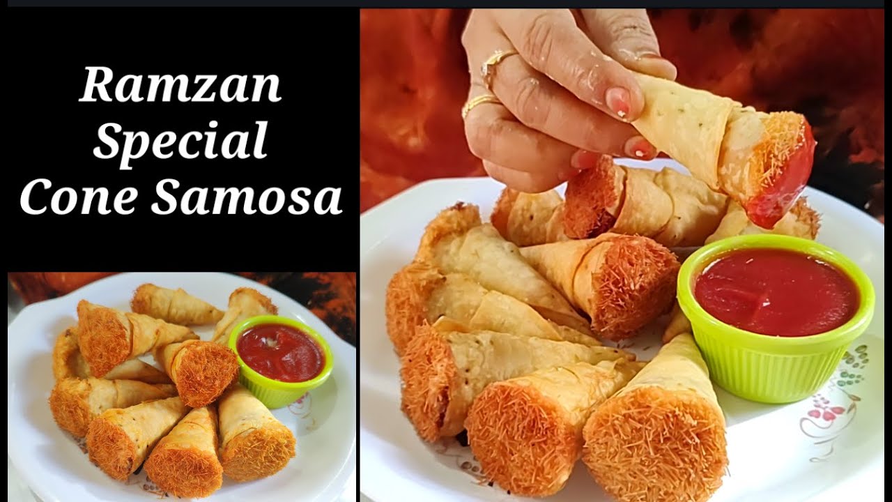 Cone Samosa Recipe l Crispy Snacks For Iftar - YouTube