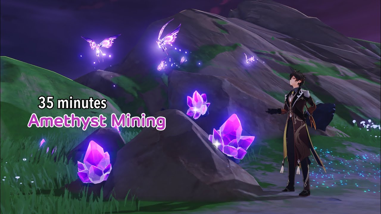Mining Route : Amethyst 35 minutes course | Genshin Impact【原神】 - YouTube