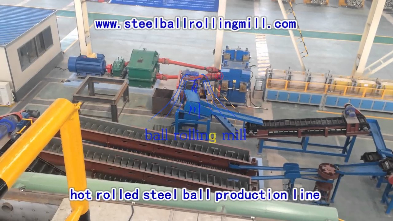 hot rolled steel ball production line - YouTube