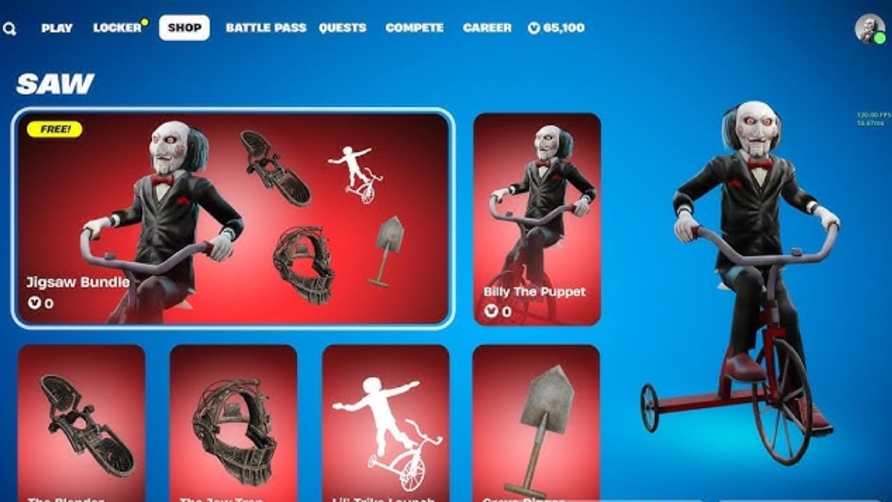 TODO SOBRE LA NUEVA SKIN DE **SAW** EN FORTNITE! (FECHA, PRECIO, SKIN ...
