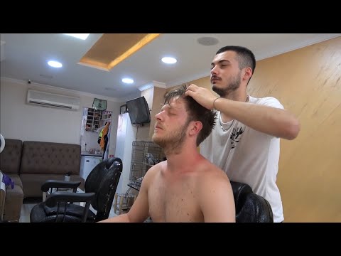 ASMR Young Turkish Barber By Tunahan Head,Face,Body,Back,Neck and Arm Massage