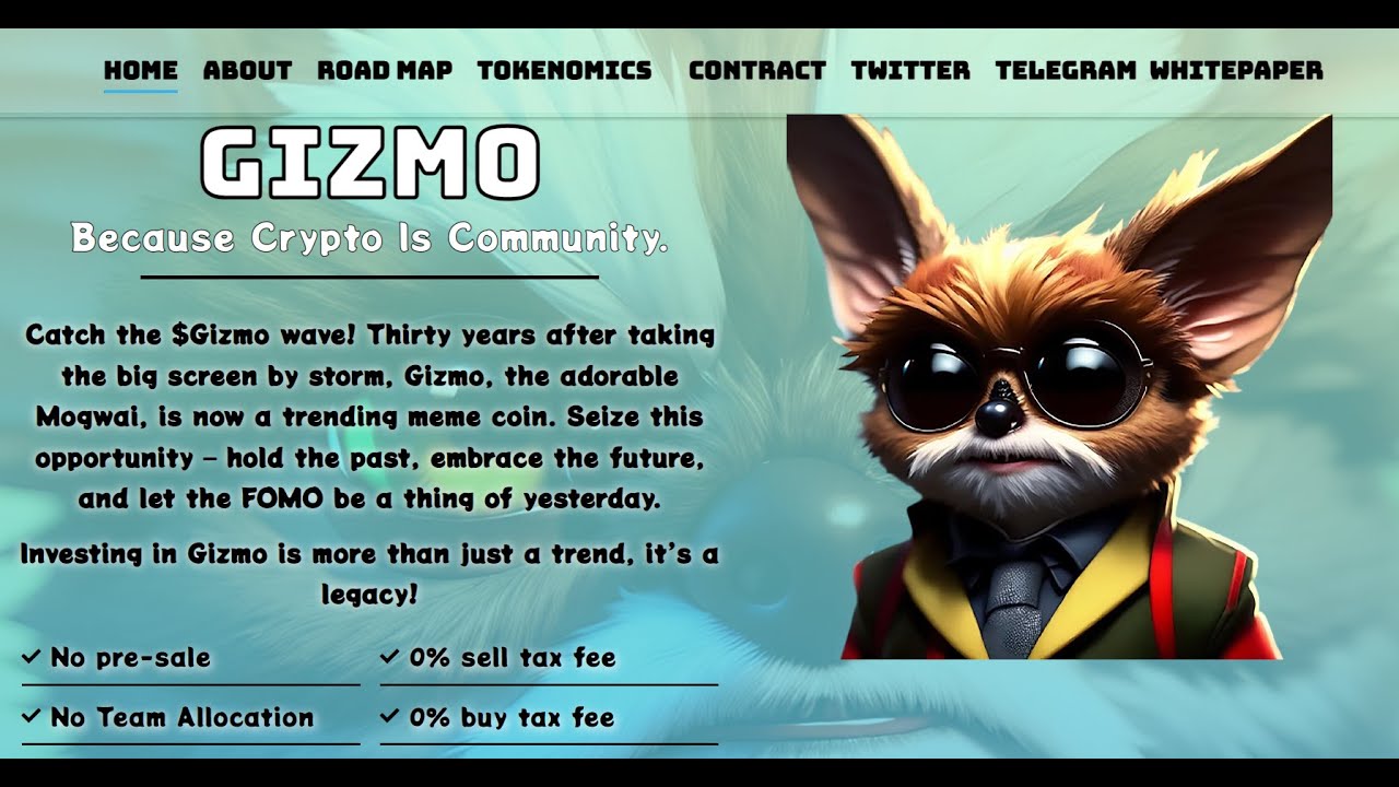 GIZMO TOKEN FULL REVIEW || NO PRESALE || JOIN GIVEAWAY || 0% SELL & BUY ...