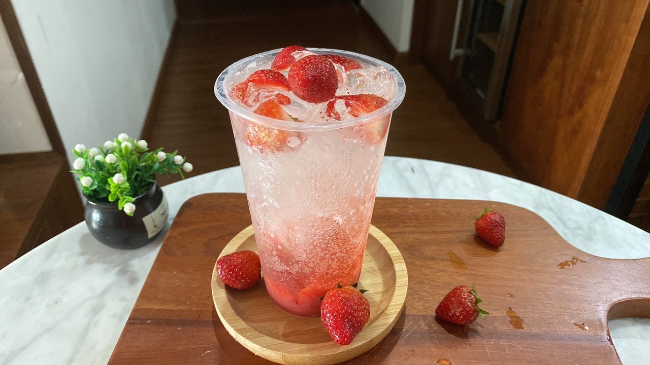 #11 Hướng Dẫn Cách làm SODA STRAWBERRY- MOJITO- trong 1 PHÚT | Fruit ...